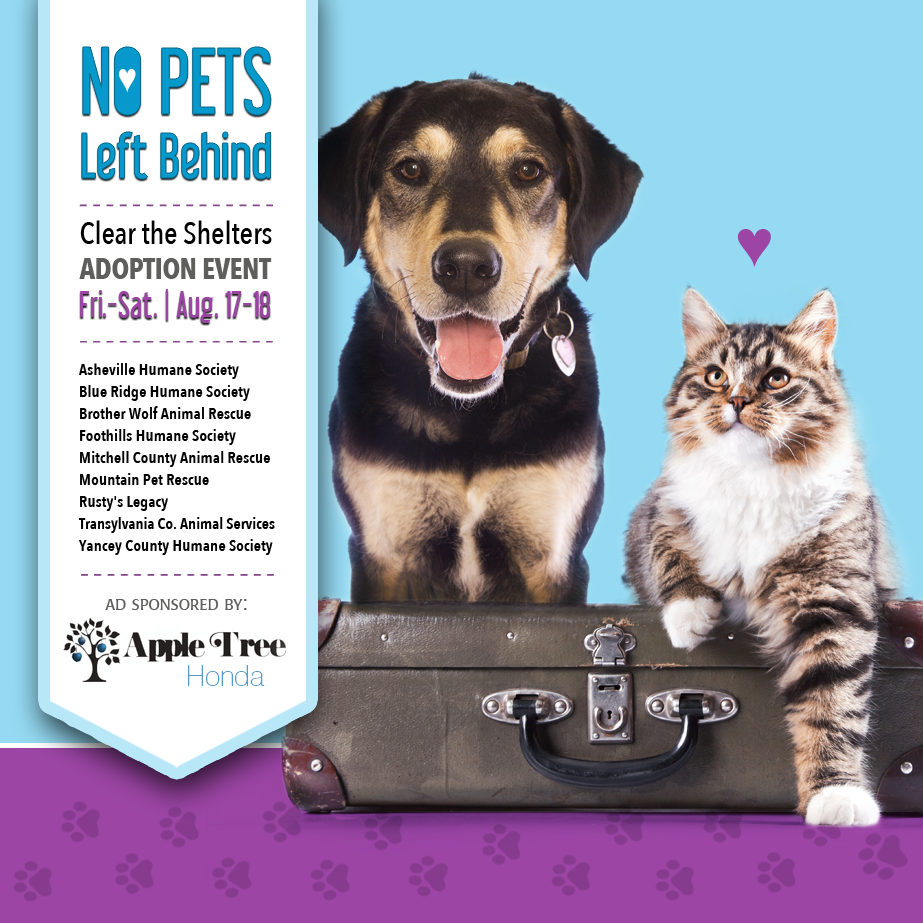 No Pets Left Behind Adoption Event! - Blue Ridge Humane Society